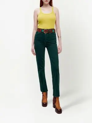 RE/DONE Ultra High Rise Stove-pipe Jeans - Green