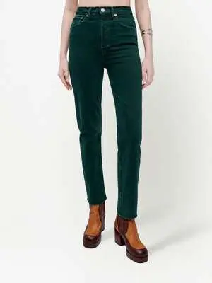 RE/DONE Ultra High Rise Stove-pipe Jeans - Green