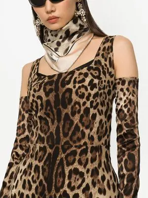 Dolce & Gabbana Kim Leopard-print Twill Scarf - Neutrals