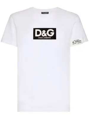 Dolce & Gabbana Logo-patch Cotton T-shirt - White