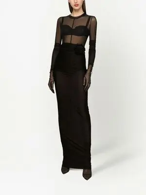 Dolce & Gabbana Tulle Crop Top