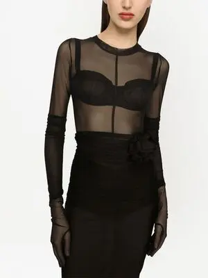 Dolce & Gabbana Tulle Crop Top