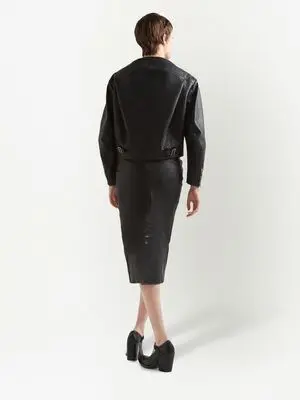 Prada Leather Pencil Skirt