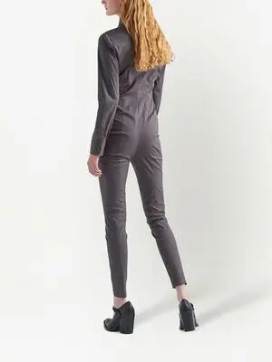 Prada Long-sleeve Poplin Jumpsuit