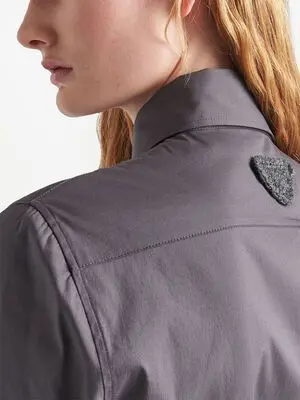 Prada Long-sleeve Poplin Jumpsuit