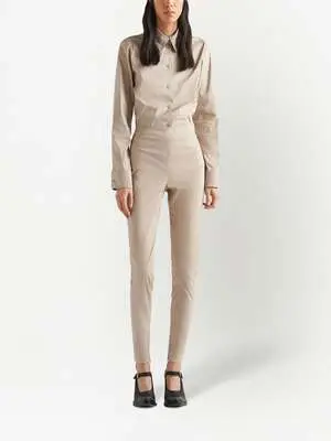 Prada High-waisted Slim-cut Trousers