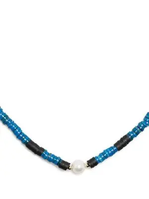A SINNER IN PEARLS Freshwater Pearl And Shell Necklace - Blue