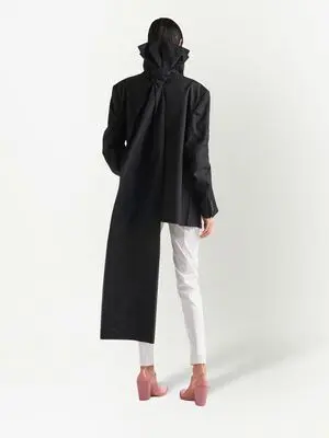 Prada Bow-detail Single-breasted Coat
