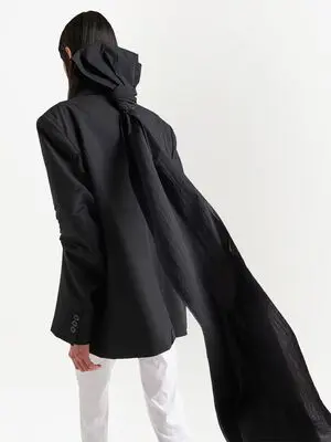 Prada Bow-detail Single-breasted Coat