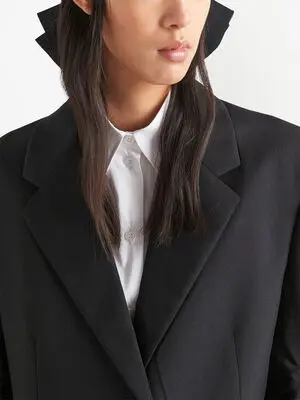 Prada Bow-detail Single-breasted Coat