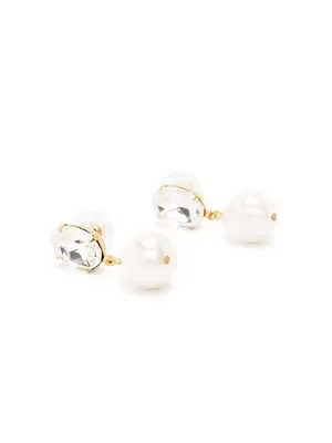 JENNIFER BEHR Tunis Crystal Pearl Drop Earrings