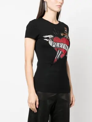 Philipp Plein Crystal-embellished Logo T-shirt