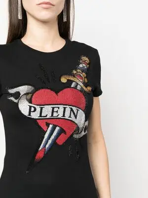 Philipp Plein Crystal-embellished Logo T-shirt