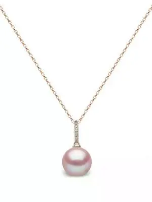 Yoko London 18kt Rose Gold Diamond And Pearl Pendant - Pink