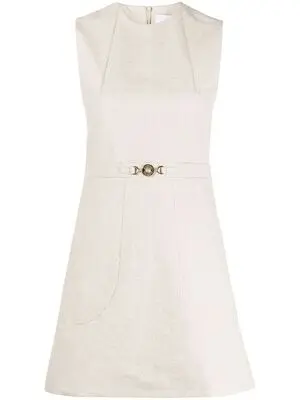 PATOU Logo-jacquard Cotton A-line Minidress