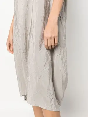 DANIELA GREGIS Silk Midi Shirt Dress