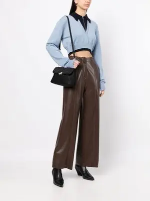 AGNES B. Logo-plaque Crossbody Bag