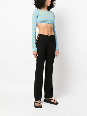 Emilio Pucci Stripe-jacquard Wool Cropped Top