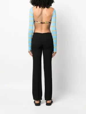 Emilio Pucci Stripe-jacquard Wool Cropped Top