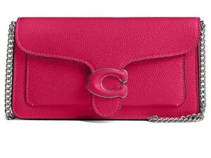 COACH Polished Pebble Tabby Chain Clutch