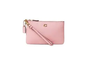COACH COACH Polished Pebble Small Wristlet Pink