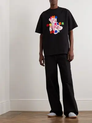 Moncler Jw Anderson Logo-print Cotton-jersey T-shirt
