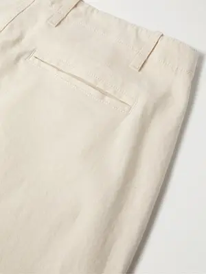 Etro Pleated Wide-leg Cotton-blend Twill Trousers