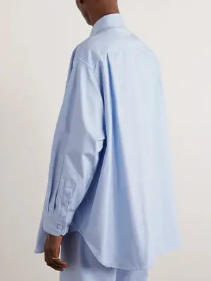 Raf Simons Oversized Logo-appliquéd Denim Shirt S