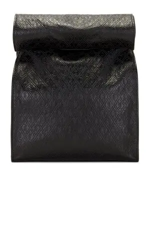 Saint Laurent Monogram Embossed Pouch - Black