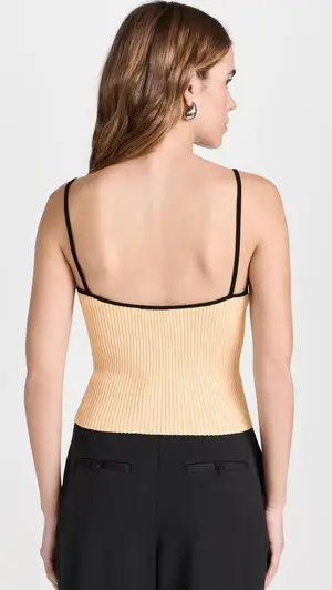 Staud Soleil Ribbed Top - Fennel Multi