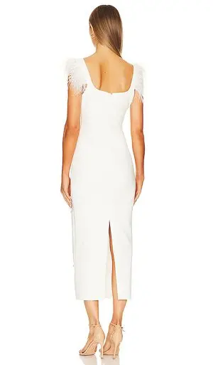 Likely Cameron Midi Dress With Feather Trim