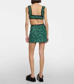MARINE SERRE Printed Terry Bralette