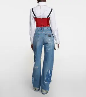 Dolce & Gabbana Patchwork Wide-leg Jeans
