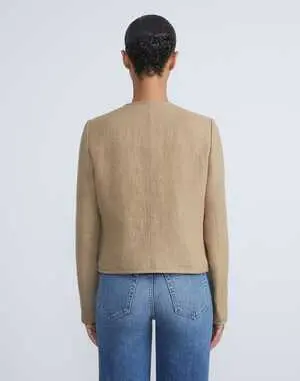 Lafayette 148 New York Sustainable Linen Canvas Collarless Jacket