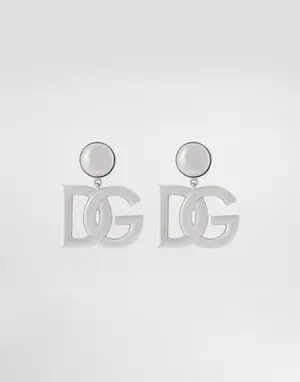Dolce & Gabbana Dg Logo Clip-on Earrings - Silver