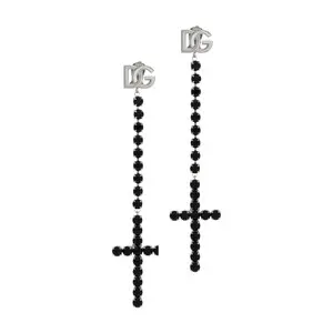 Dolce & Gabbana KIM DOLCE & GABBANA Rhinestone Earrings - Black
