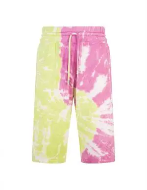 Gcds Tie Dye Sports Bermuda Shorts With Logo