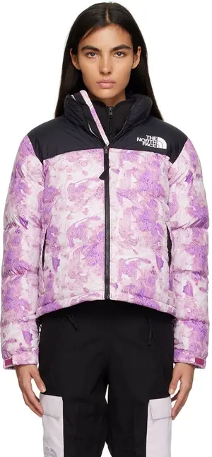 The North Face The North Face Purple 1996 Retro Nuptse Packable Down Jacket - Print/tnf Black