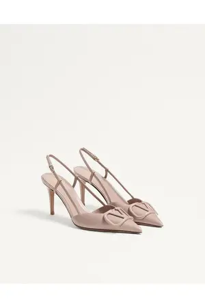 Valentino Garavani VLogo Signature Calfskin Slingback Pump Red