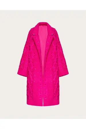 Valentino Garavani Embroidered Mohair Wool Coat