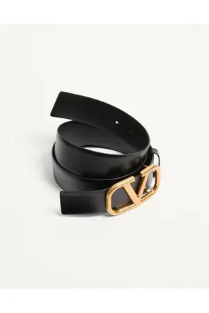 Valentino Garavani Vlogo Signature Calfskin Belt