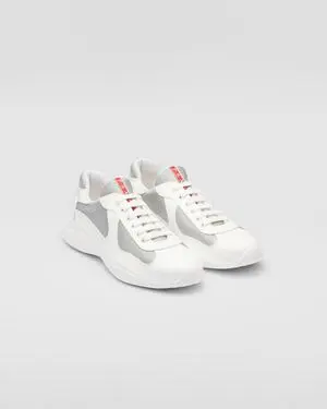 Prada America's Cup Sneakers - White/silver