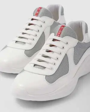 Prada America's Cup Sneakers - White/silver