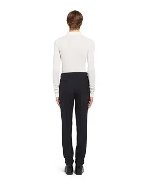 Prada Wool Blend Extra-slim Fit Pants - Blue