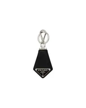 Prada Saffiano Leather Keychain - Black