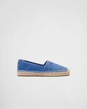Prada Linen Espadrilles - Sapphire Blue