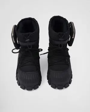 Prada Re-nylon Gabardine Après-ski Boots With Pouch