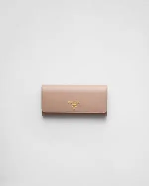 Prada Large Saffiano Leather Wallet Powder Pink