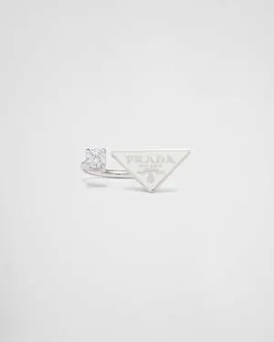 Prada Symbole Ring - White/crystal