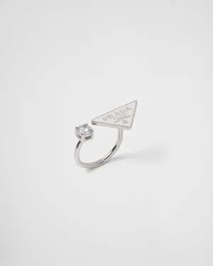 Prada Symbole Ring - White/crystal